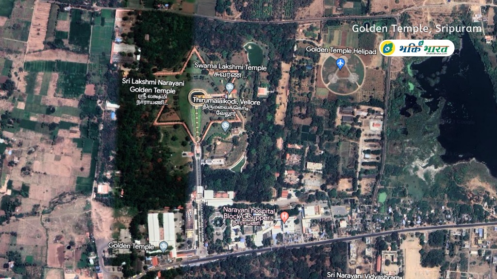 Sripuram Golden Temple Aerial View